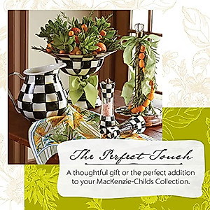 MacKenzie-Childs Courtly Check Enamel Pitcher, Kitchen Counter Decor for Water, Flowers, and More