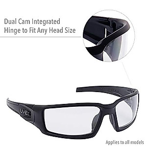 Uvex by Honeywell Hypershock Safety Glasses, Black Frame with Clear Lens & HydroShield Anti-Fog Coating (S2940HS) 5.6 x 1.7 inch