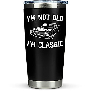 KLUBI Birthday Gifts for Men - 20oz Tumbler Mug - Funny Gift Idea for Husband, Grandpa, Dad, Father, Him, From Daughter, Son, 30th, 40th, 50th, 60th, 70th, 80th