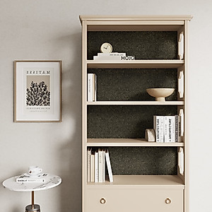 CRE8TIVE 24"x118" Black Gold Grasscloth Textured Wallpaper - Stick and Peel Fabric Linen Herringbone Removable Wallpaper - Self Adhesive Metallic Black Contact Paper for Bedroom Cabinets Walls