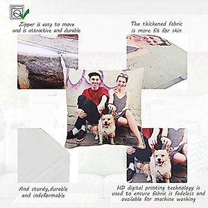 Customized Pillow with Picture Including Pillow Insertion Design for Your Own Photo Print Soft and Comfortable to Enjoy Deep Sleep (16''X 16'')