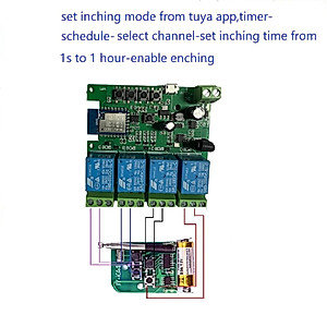 MHCOZY 4 Channel Smart WiFi RF Bluetooth Wireless Dry Contact Relay Switch Module,Phone app Remote Control,Work with Alexa Google Home (Tuya 4CH 5V AC/DC7-32V)