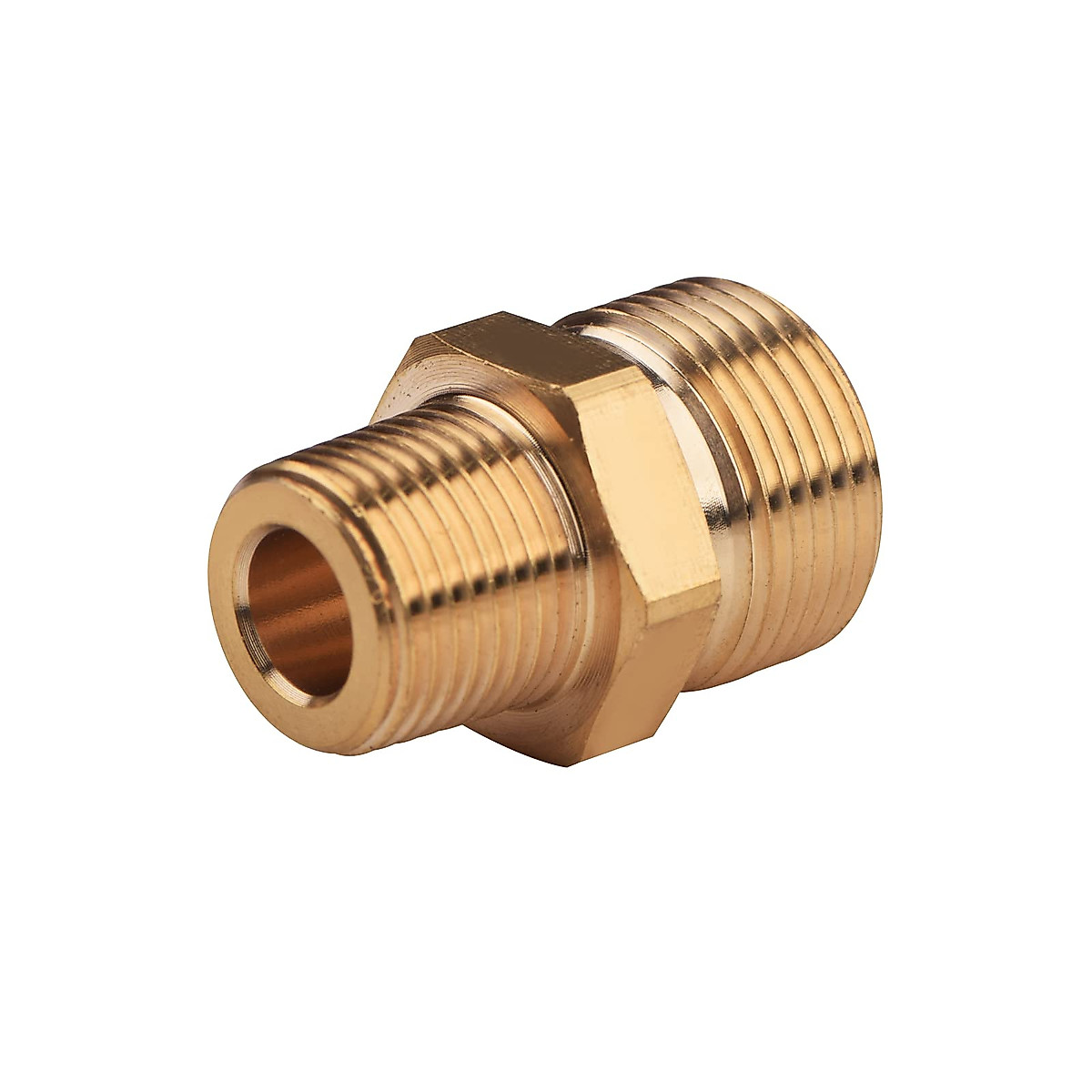 2 Pack M22 to 3/8 Inch NPT Male Pressure Washer Adapter Brass Pipe Thread Fitting 4500 PSI Compatible with Simpson, Generac, Briggs Stratton etc
