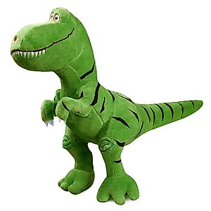 Hcdoujoy Green Small Plush Dinosaur Toy Plush Dinosaur Animal Stuffed Toy, Tyrannosaurus Rex Dinosaur Toy for Girls Boys Birthday Gifts Christmas Children's Day Gifts, 11×5×13.9"