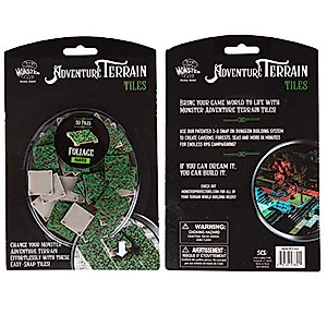 Monster Adventure Terrain- 50pc Foliage Tile Expansion Pack- Hand-Painted 1x1 - Tile Set- Easy Snap Creates Amazing Tabletop Terrain in Minute- Customize Your D&D and Pathfinder Dungeons Your Way