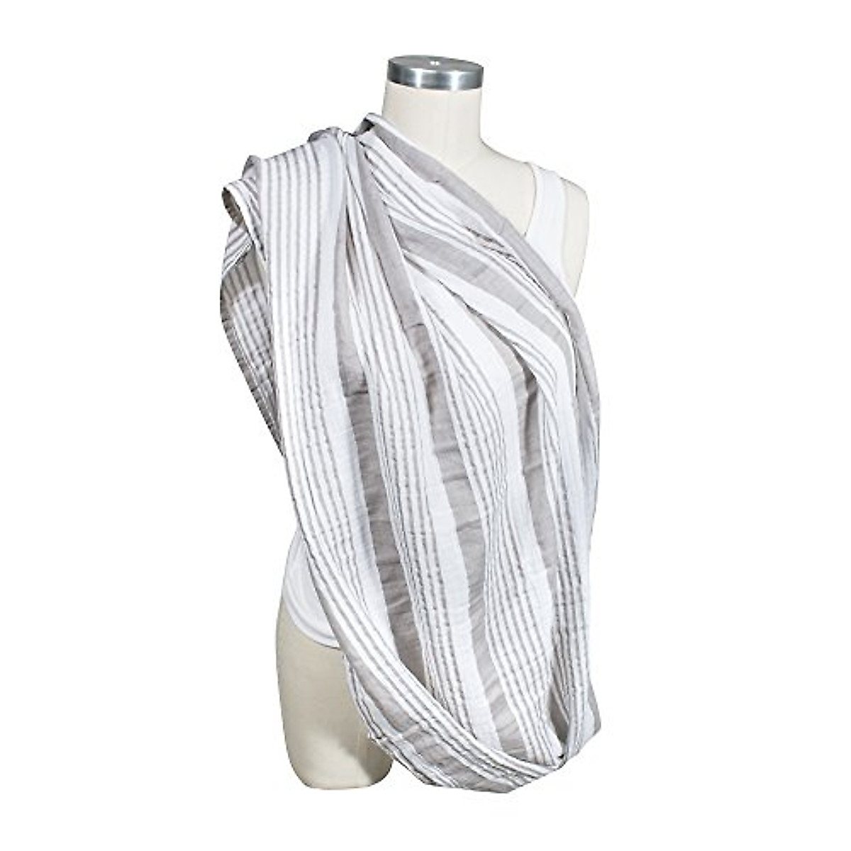 Bebe au Lait Premium Muslin Nursing Scarf, Lightweight and Breathable Cotton, One Size Fits All - Metropolitan