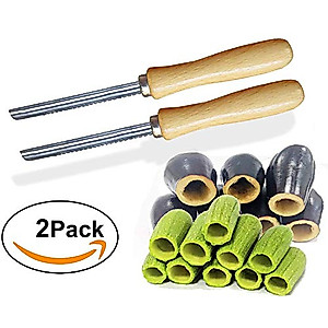 Zucchini Squash Vegetable Corer 2 pcs Corers Stainless Steel Core Remover Tool Kitchen Stuffed Vegetables Veggies Seed Remover Remove Seeds Eggplant Cucumber 8" Long Coring Tools Gadgets Drill