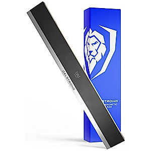 Dalstrong Magnetic Knife Holder Wall - Scratch-Resistant Silicone - Stainless Steel Details - Matte Black - Knife Magnetic Strip - 18" x 2" - Powerful Magnet Kitchen Bar - Easy Mount - Safe Display
