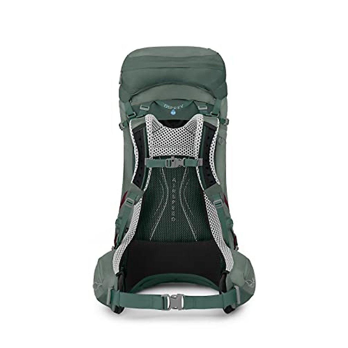 Osprey Aura AG LT 50L Women's Backpacking Backpack, Koseret/Darjeeling Spring Green, WM/L