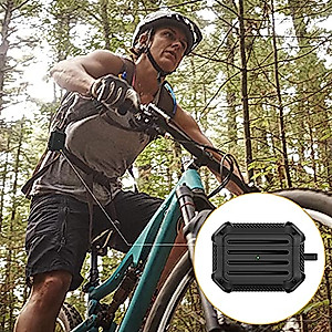 Valkit for AirPods Pro Case Cover for Men with Keychain, Military Full-Body Rugged Protective Case Shockproof Skin Airpod Pro Cover Accessories Cases for Apple Air pod Pro Charging Case - Black