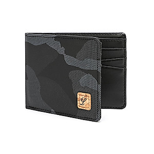Lanyani Wallet For Teen Kids Boys Teenager Men Small RFID Bifold Wallets Thin Minimalist (camo black