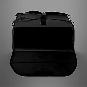 Dodin Delivery Pizza Delivery Bag - 21.5x19.75x7.75 inches - Commercial Grade Nylon Interior & Exterior - Heavy-Duty and Insulated - Tailor Made For Pizza Delivery - Large - Black