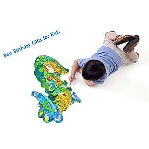 Puzzles for Kids Ages 8-10,4-8,154 Piece Kid Puzzles Crocodile Animal Shape Cool Jigsaw Puzzles Preschool Learning Educational Toys Gift for Kids Ages 6 7 8 12 and Up