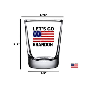 Funny Let's Go Brandon Shot Glass Gift For Republican or Conservative