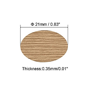 uxcell Screw Hole Covers Stickers Textured Plastic Self Adhesive Stickers for Wood Furniture Cabinet Shelve Plate 21mm Dia 54pcs in 1Sheet Maple, PC-275