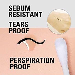 Heroine Make by KISSME Waterproof Smooth Liquid Eyeliner, Japanese Eye Makeup for Smudge-free, Super Keep 01 Jet Black