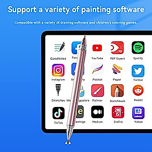 Fourmor Universal Stylus Pens for Touch Screens ，(3 Pcs) - StylusHome Magnetic Disc Universal Stylus Pens Touch Screens for Apple/iPhone/Ipad pro/Air/Android All Touch Screens - Black/White/Rose Gold