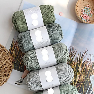 1 * 50g Ball Line Yarn Handknitting Yarn Linen Cotton Blended Yarn (Color : 3820)