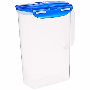 LOCK&LOCK Lock & Lock Aqua Fridge Door Flip Top Lid, 2 litres, Semitransparent Water Jug, 8.5-cup, Transparent