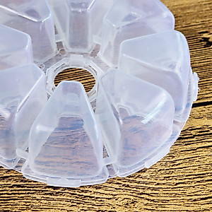 COHEALI Tray Stud Organizer 10PCS Round 8 Clear Round Compartments Box Plastic 8 Compartments Organizer Plastic Box with Compartment Compartments Box Plastic Jewelry Organizer Earring