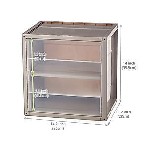 EZOWare 2 Tier Organizer Drawer, Stackable Plastic Modular Storage Box for Bathroom, Bedroom, Living Room, Kitchen, Office - 2 Pack