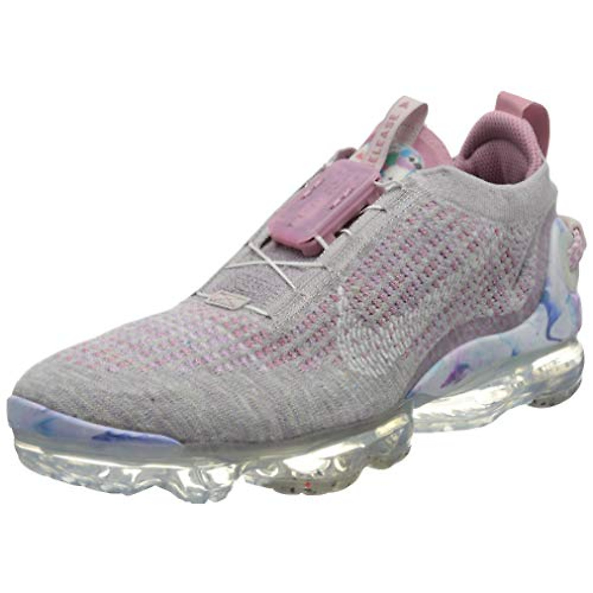 Nike Women's W AIR Vapormax 2020 FK Running Shoe, Black White Barely Volt Atomic Pink Royal Pulse Crimson Tint, 3.5 UK