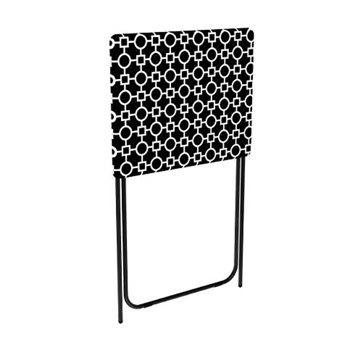 Atlantic Park Place Portable Folding TV Trays, Sturdy MDF/Laminated Top, 2-pc Set, PN 38435927 - Black and White