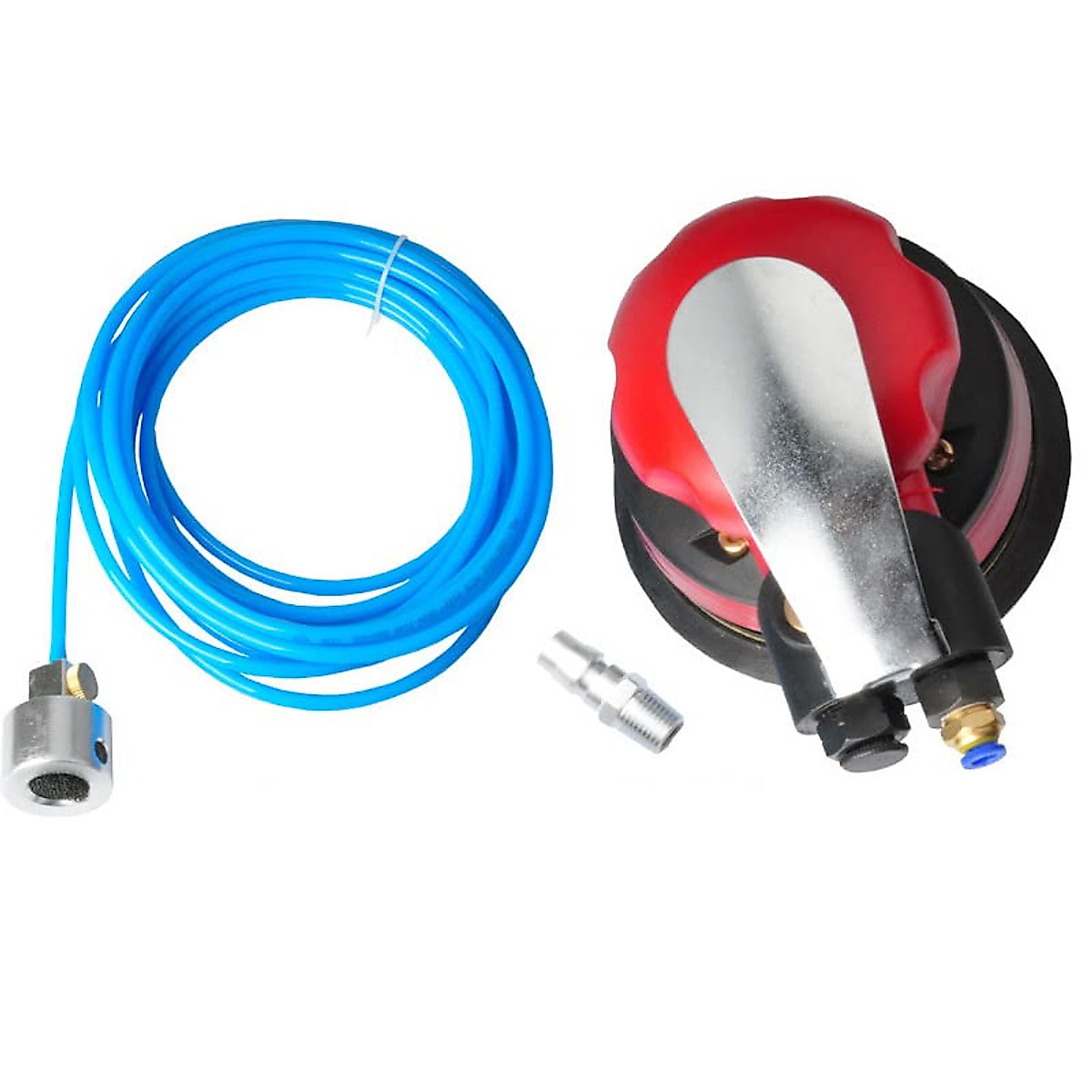 High Eagle 5'' Pneumatic Wet Orbital Sander Disc Portable Practical Air Palm Polisher Grinding Machine Kit with Inlet Joint Water Pipe