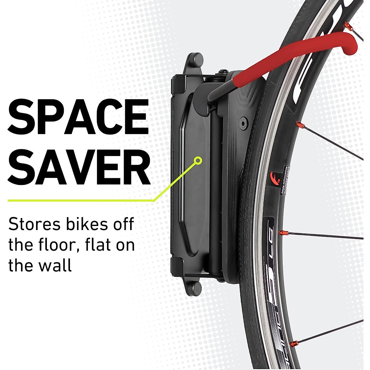 Vibrelli Swivel Bike Wall Mount - Vertical Bike Rack Garage - Bike Hangers for Garage - Bike Storage Garage - Bike Hanger for MTB, Road, eBike - Bike Hooks for Garage