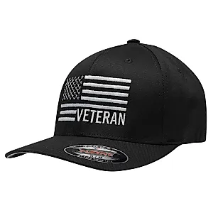 Eagle Six Gear Veteran Flag Cap - L/XL Black