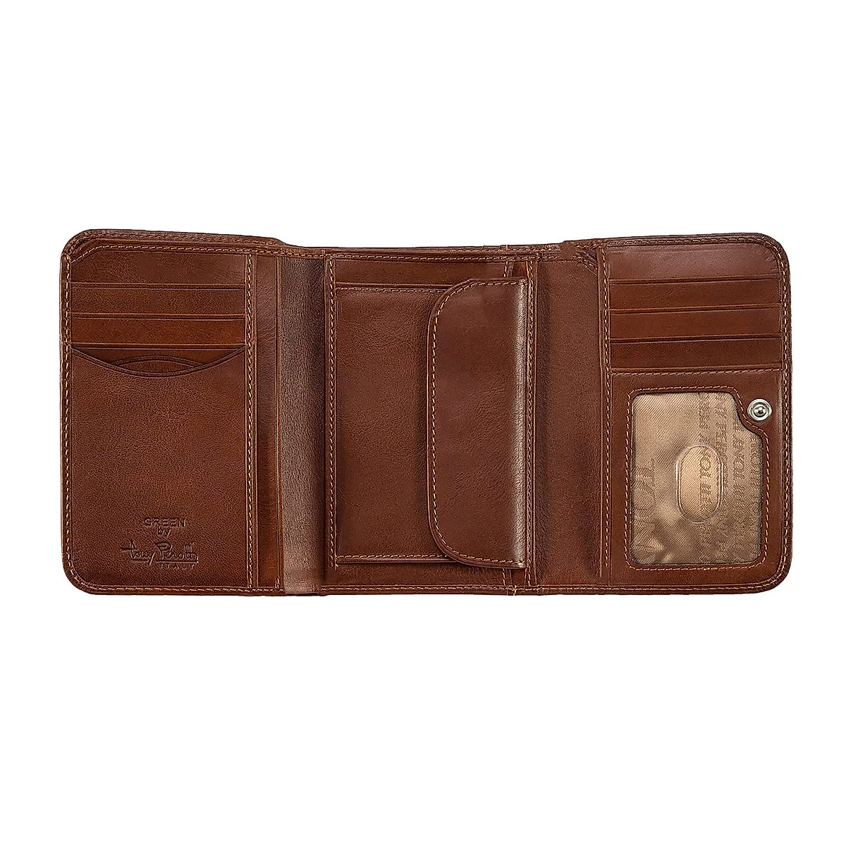 Tony Perotti Italian Men's Wallet With Coin Pocket - Trifold Wallets for Men With Change Pocket - Eco-Friendly Tanned Full Grain Leather Wallet Made in Italy