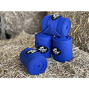 TGW RIDING Horse Polo Leg Wraps, 4-Pack (Royal Blue)(4.73inchesX118inches)