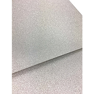 Glitter Cardstock, Misscrafts 10 Sheets 12" x 8" Sparkling Glitter Cardstock 250gms Scrapbooking Craft Paper for Cardmaker DIY Christmas Wedding Birthday Decoration Craft (Silver)