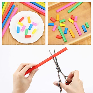 300PCS 8.2" Disposable Plastic Drinking Straws 0.43" Extra Wide Jumbo Smoothie Straws for Bubble Tea Milkshakes Coffee Boba