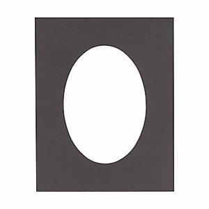 16x20 Mat Bevel Cut for 13x18 Photos - Precut Textured Black Oval Shaped Photo Mat Board Opening - Acid Free Matte to Protect Your Pictures - Bevel Cut for Family Photos, Pack of 1 Matboard