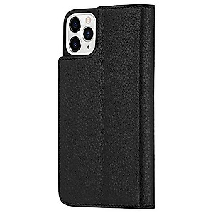 Case-Mate - Leather Wallet Folio - Folio Case for iPhone 11 Pro Max - 6.5 inch - Black Leather