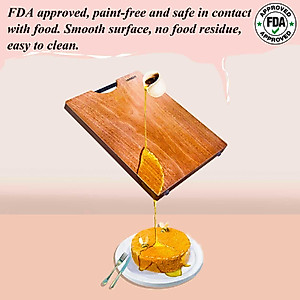 Luxdecor Real Wood Cutting Boards for Kitchen Double sides No Splicing Thick Chopping Boards 3 Size Wooden Cutting Board