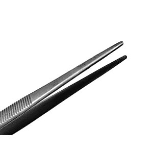 Diamond Tweezers Gemstone Black Anodized Tweezer 6-1/2" Slide Lock Large Tip for Gem and Jewelry Precision for Sorting Quality Control and Inspection Larger Size Diamonds Gems Stones Beads By JTS