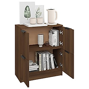 vidaXL Sideboard Brown Oak 23.6"x11.8"x27.6" Engineered Wood