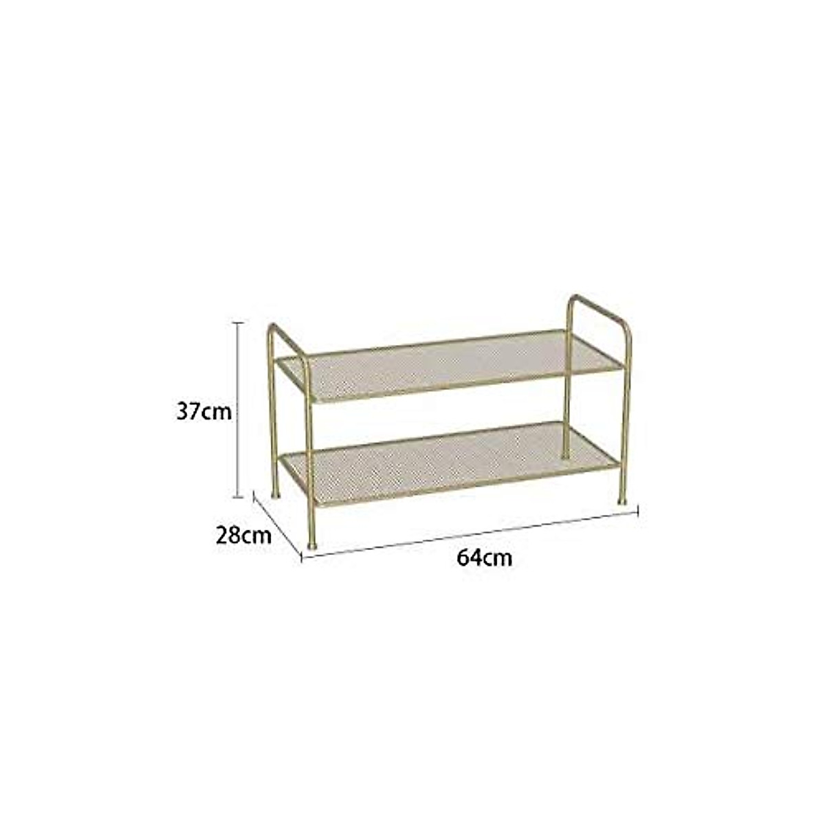 TAZSJG 2/3 Tiers Shoe Rack, Small Shoe Rack Organizer, Space Saving Shoe Shelf, Iron Shoe Rack (Color : A, Size : 2layers)