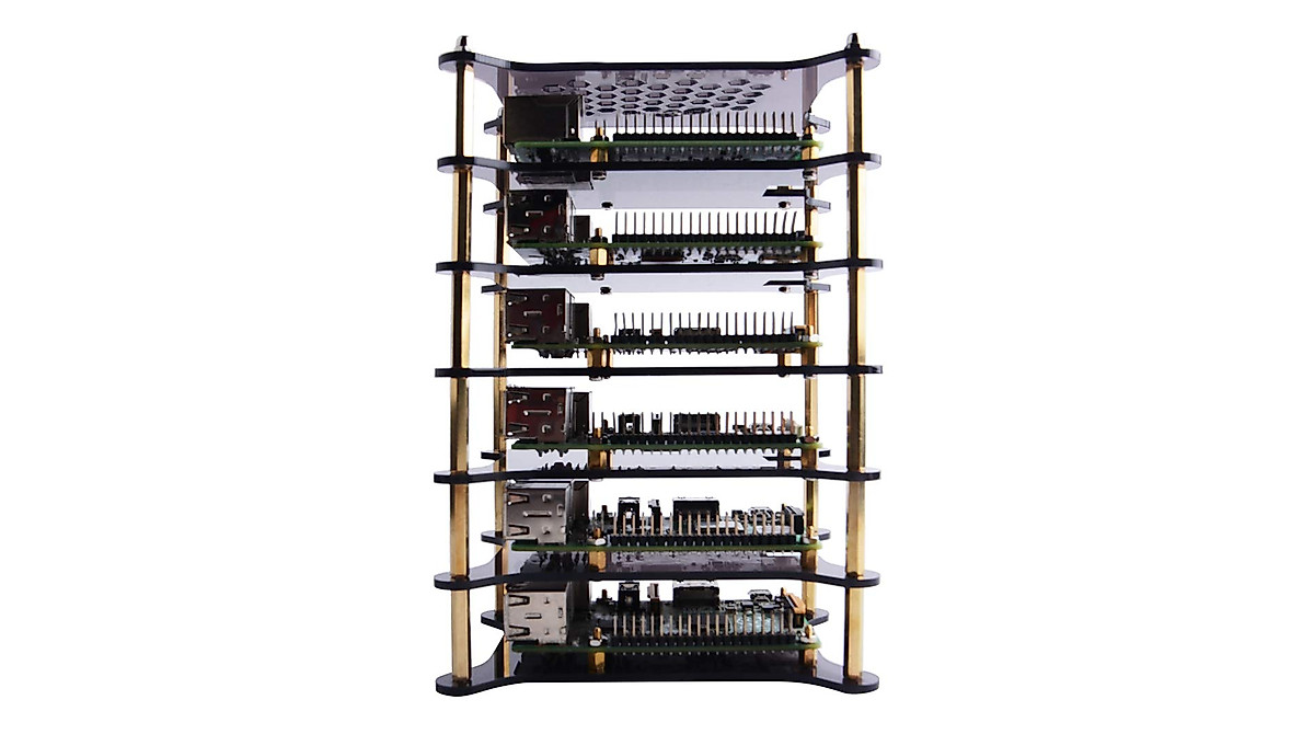 GeeekPi 6-Layer Raspberry Pi Cluster Case with Heatsinks