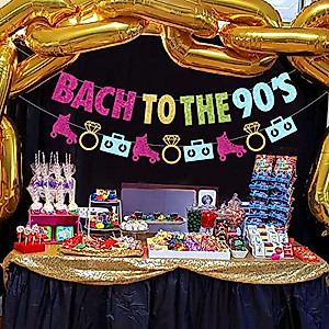 Bach To The 90's Bachelorette Party Decorations, Bach To The 90's Banner Retro Garland for 90s Theme Party Supplies