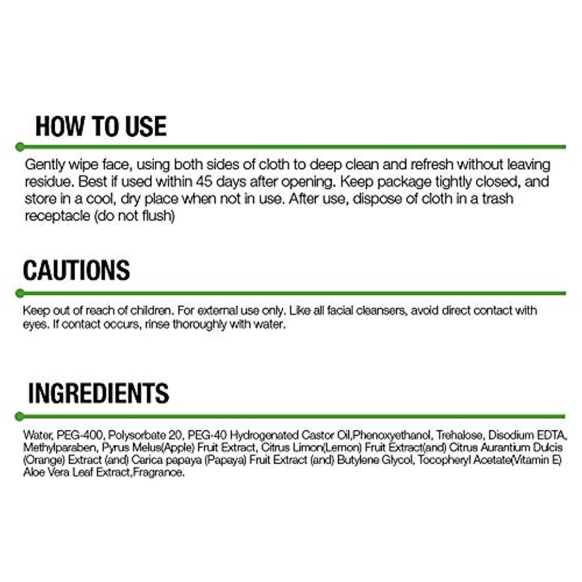 Epielle New Makeup Remover Cleansing Wipes | Removes Dirt, Oil, Makeup & Waterproof Mascara | Beauty Gift, Spa Day, Gift Set | Pack of 6 | Korean Skincare