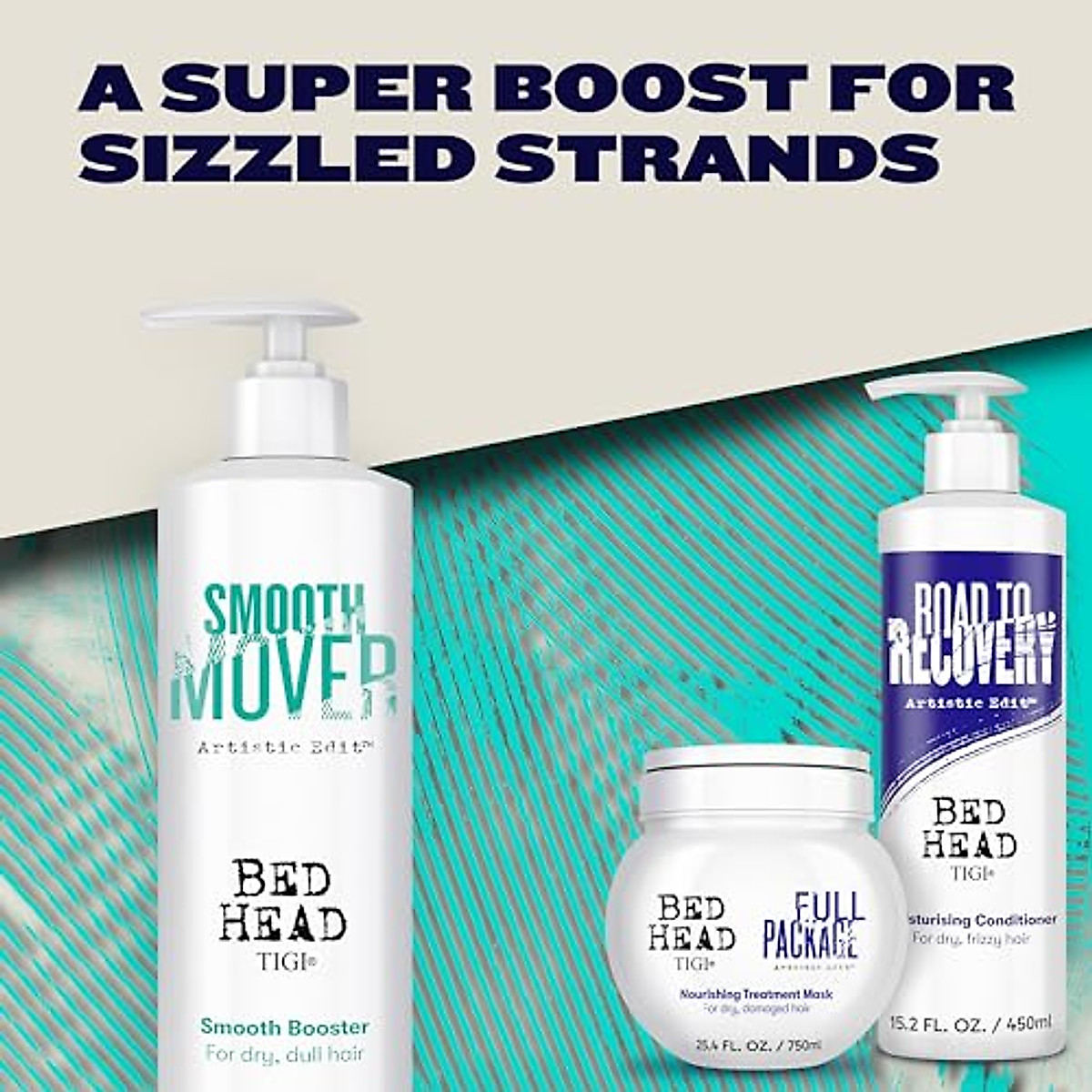 TIGI Bed Head Artistic Edit Smooth Mover Smoothing Booster For Dry, Dull Hair Smooth Mover With Bamboo Extract, 15.22 fl oz, Pack of 6