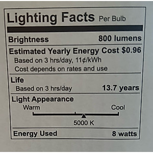 GE Classic A19 Daylight 60-Watt EQ Dimmable LED Light Fixture Light Bulbs (8-Pack)