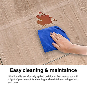 Poseerkey Glass Chair Mat, 36" x 46" Heavy Duty Hard Tempered Glass Mat with Round Corner and Polished Edge, for Floor Mat for Office Chair On Carpet for Work, Home, Gaming