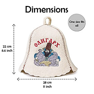 ASKOLD Sauna Hat Oligarch for Sauna Banya Bath House Sauna Hat Finnish - Ukraine Sauna Hat Russian Banya Hat for Men Sauna Hat for Men Sauna Hats
