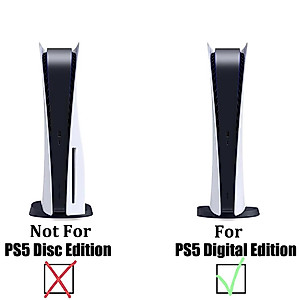 CKXIN Vertical Stand for PS5 Console - Digital Edition - Playstation 5 Holder Stand Bracket Mount Base with Built-in Cooling Vents and Non-Slip Feet (Black)