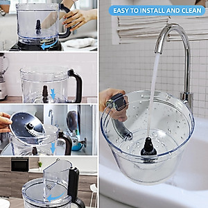 14 Cup Food Processor, Food Chopper Electric 84.5oz, Bpa Free, 600w Food Processor Blender Combo With 4 Blades For Slicing, Shredding, Meat Grinder, Doughing, Vegetable Chopper For Home