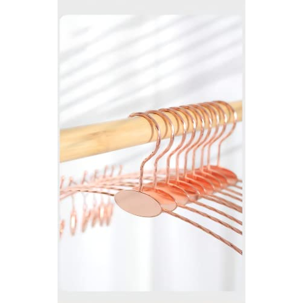 LOVENJOY Clothes Hooks Hangers Rack Metal Alloy Rose Gold for Underwear Bra Pants with Non Slip Clips for Laundry Lingerie Shop Display, 2 Pcs